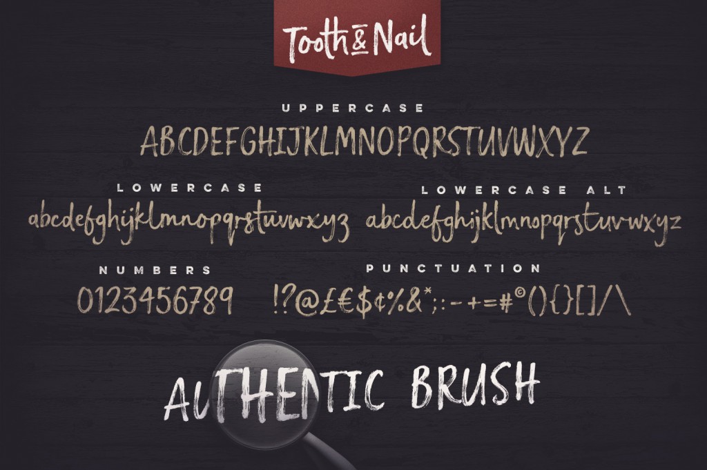 Tooth & Nail Brush Font | Set Sail Studios