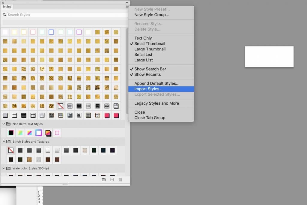 import styles | Set Sail Studios