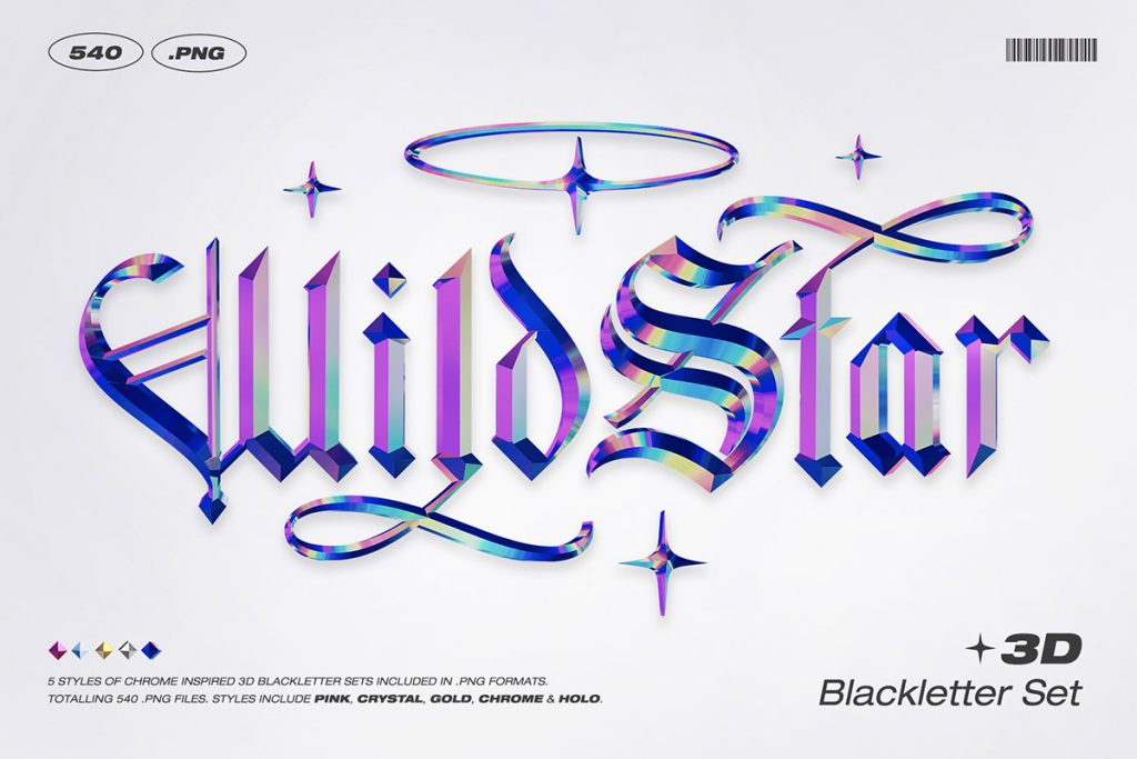 Wild Star Fonts + 3D Set Bundle | Set Sail Studios